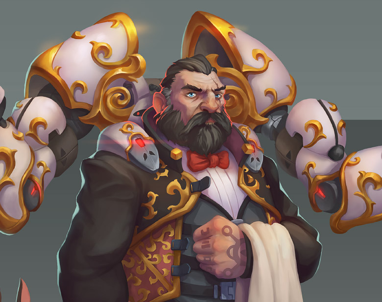 The Butler character concept art design by Fgfactory