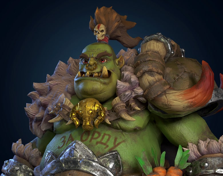 Orc Game Character 3d Model Creation from Scratch