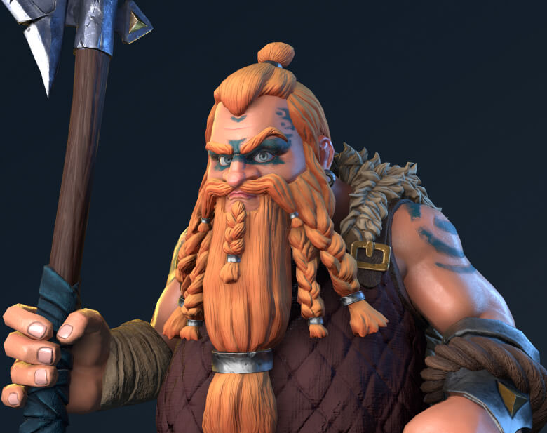 Dwarf Game Character 3d model Creation - Fgfactory