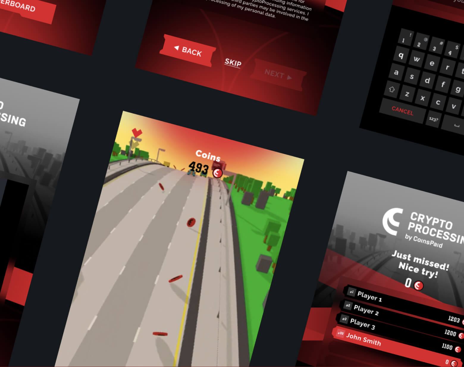 Money Racing Game Development on Unity for CoinsPaid Exhibition Stand